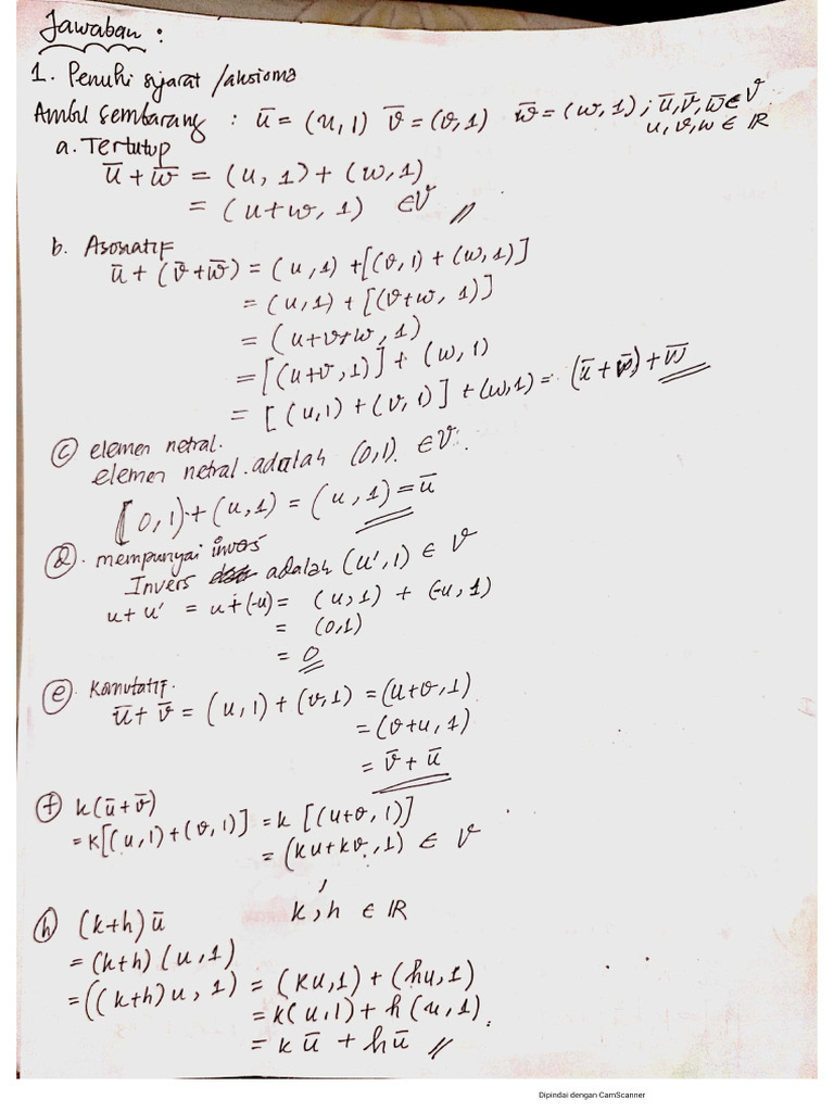 Jawaban Latihan 3 No. 1 | PDF