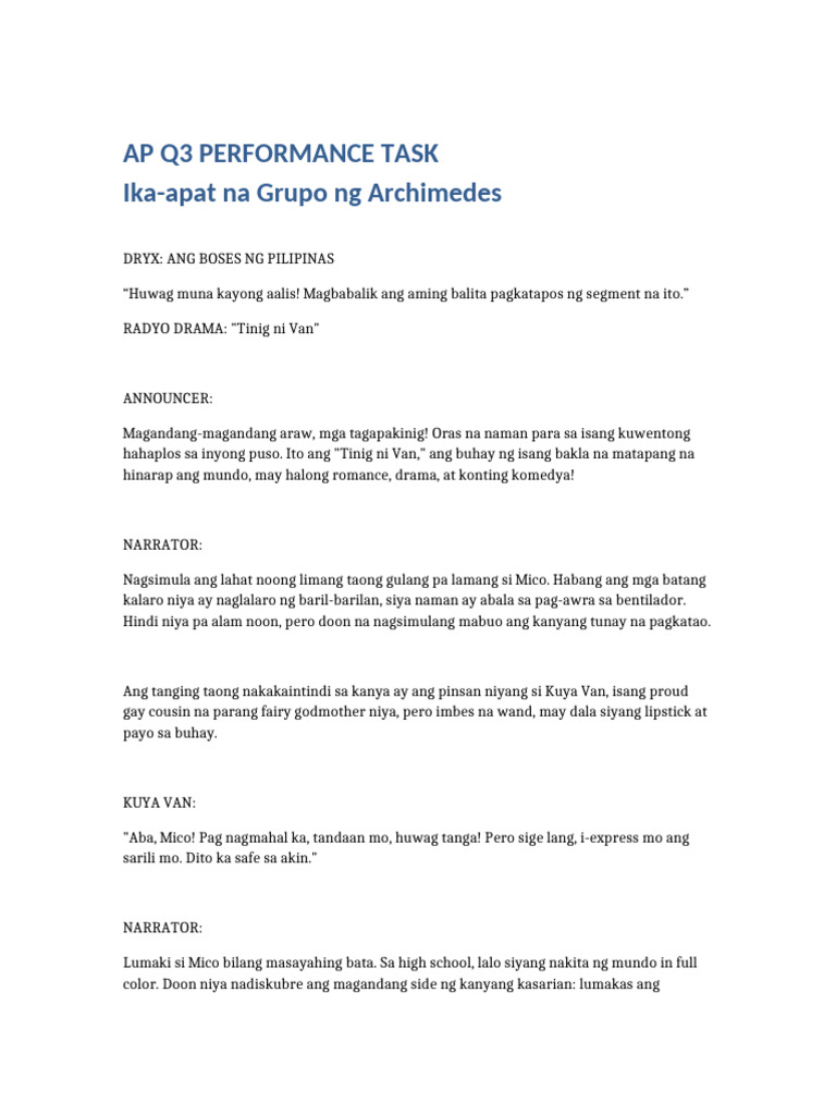 AP_Q3_Tinig_ni_Van | PDF