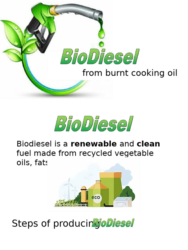 Biodiesel From Burnt Cooking Oil | PDF