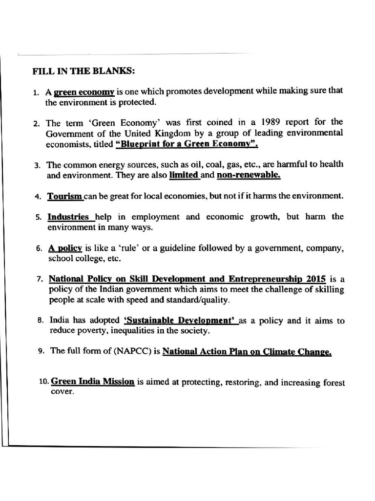 Green Skills Class Xi | PDF