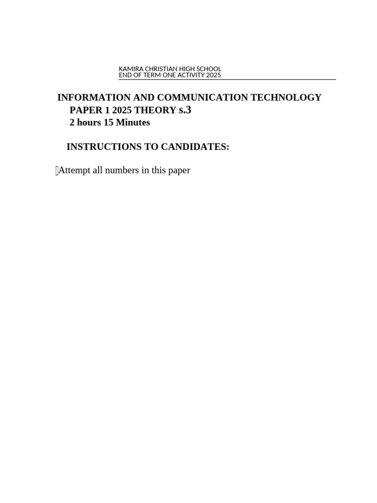 MID S4 ICT | PDF | Educational Technology | Information And ...