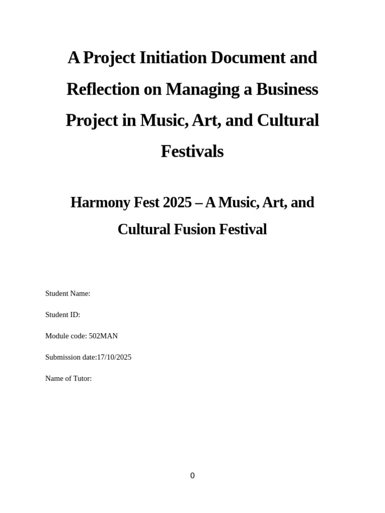 A Project Initiation Document and Reflection (2) | PDF | Project ...