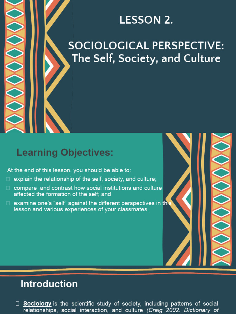 Sociological Perspectives on Self and Society | PDF | Sociology | Society