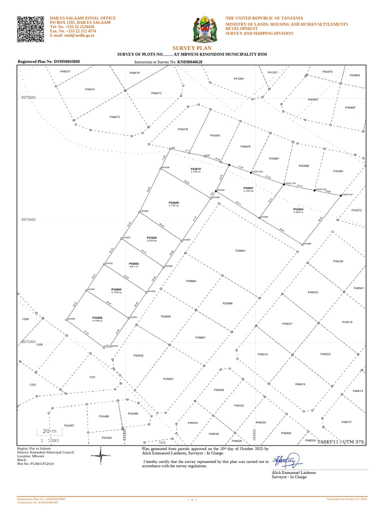 Survey Plan (A3, Portrait) | PDF