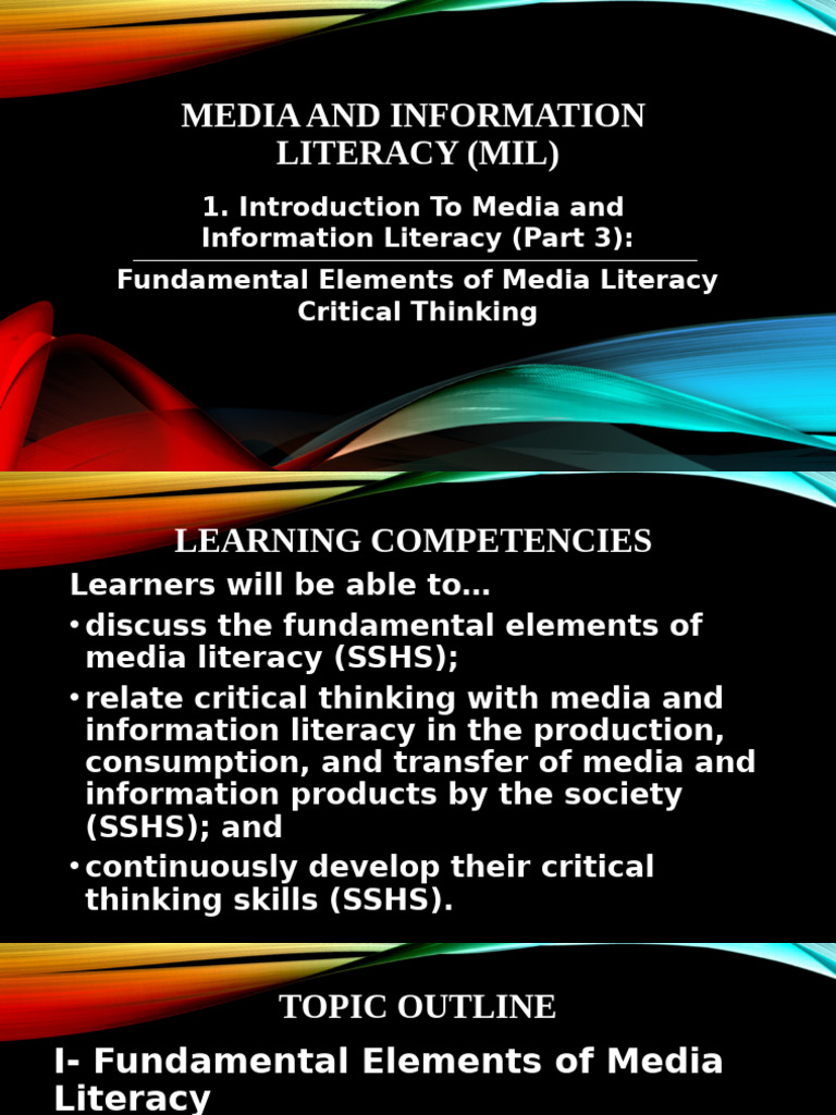 Media Literacy and Critical Thinking Guide | PDF | Critical Thinking ...