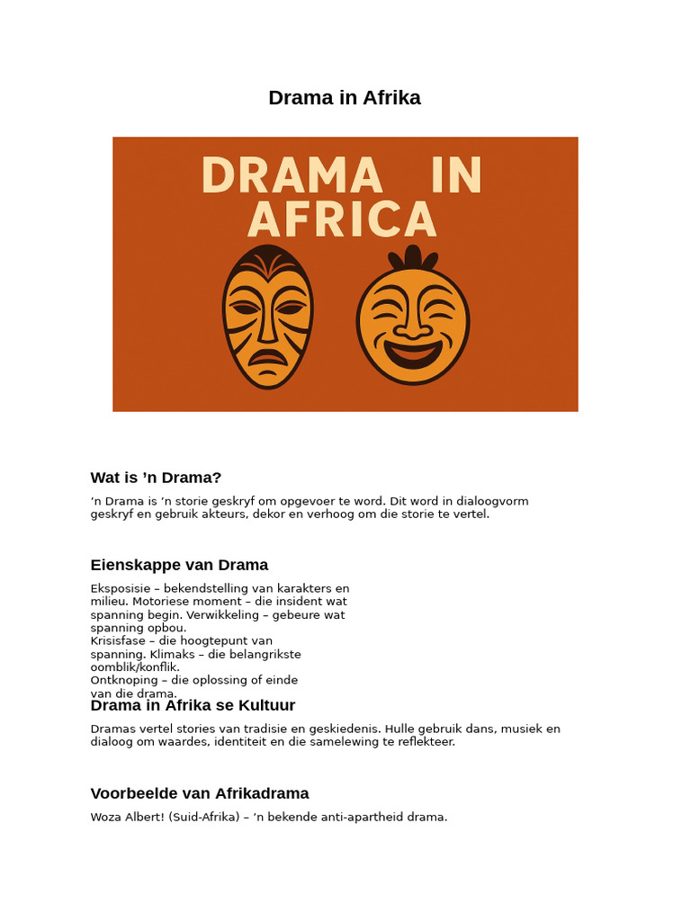 Drama in Africa Slideshow | PDF
