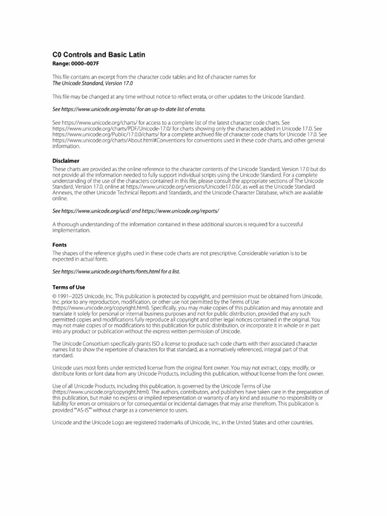 The Unicode Standard, Version 17.0 | PDF