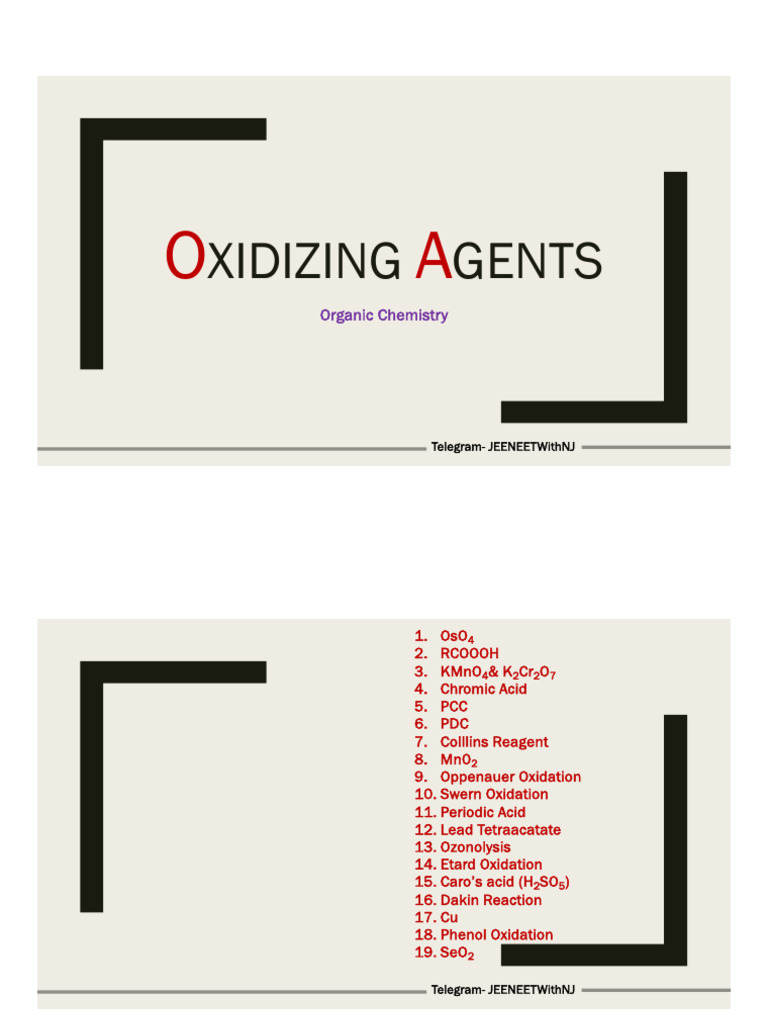 Comprehensive Guide to Oxidizing Agents | PDF | Aldehyde | Ketone