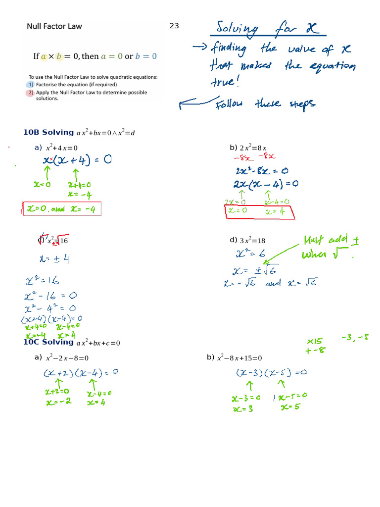 Quadratic Notes | PDF | Quadratic Equation | Applied Mathematics