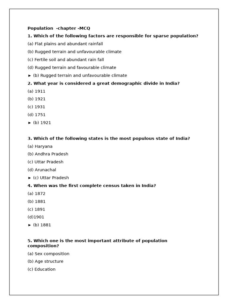 Population Worksheet | PDF | Birth Rate | Population