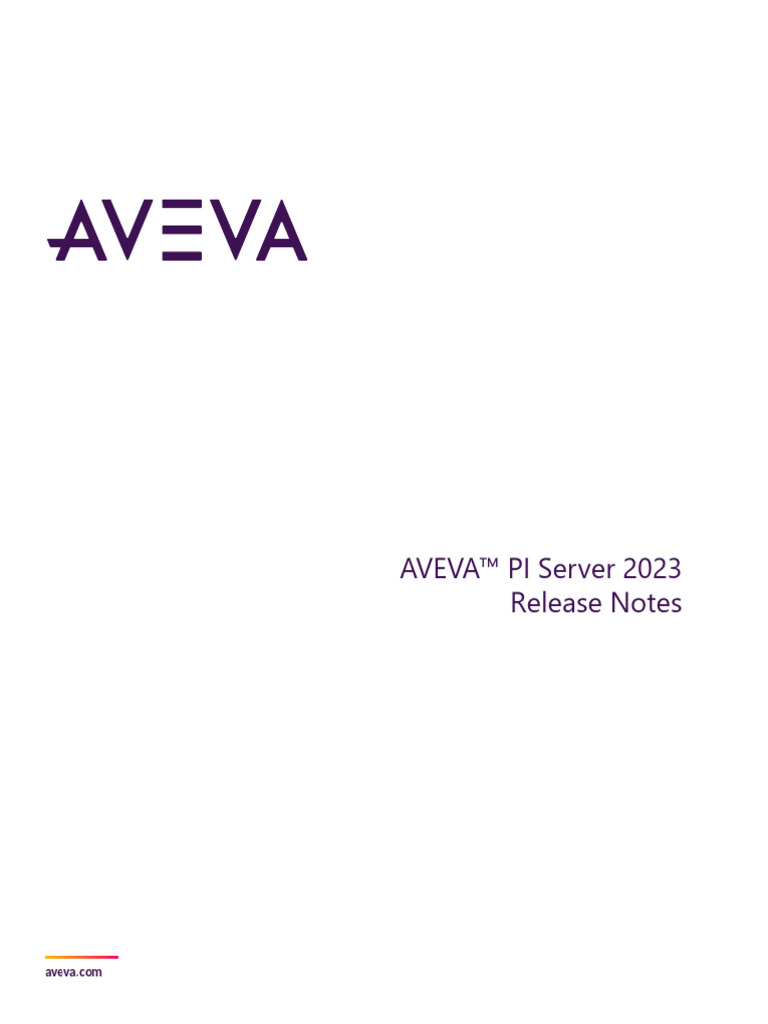 AVEVA - PI Server 2023 Release Notes EN | PDF | Transport Layer ...