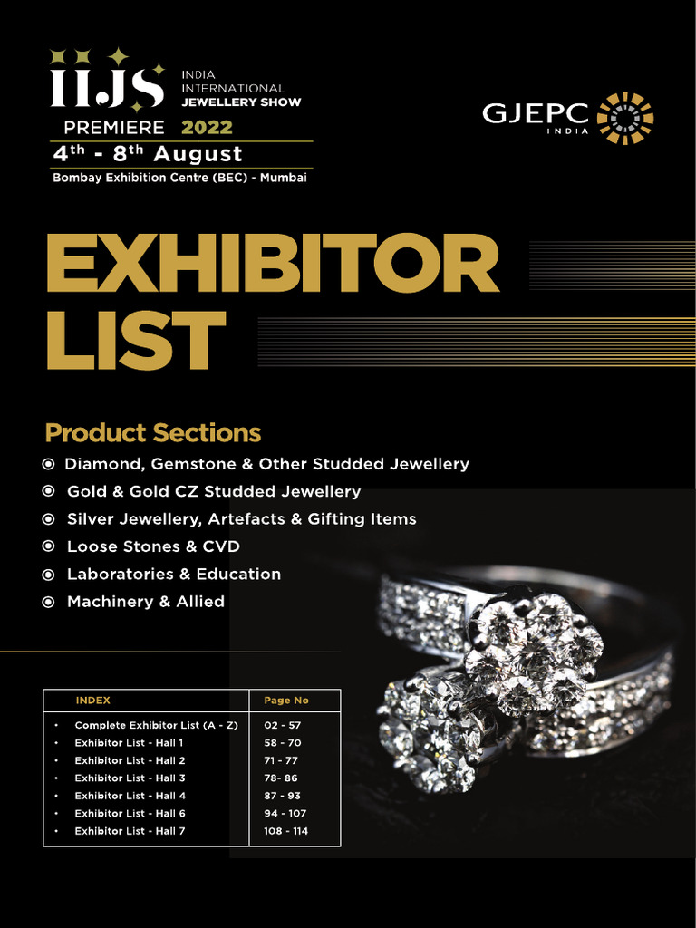 IIJS Premiere 2022 Exhibitor List - Indb | PDF