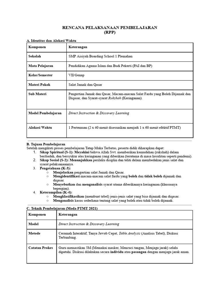 RPP SMTR 2 2020 | PDF