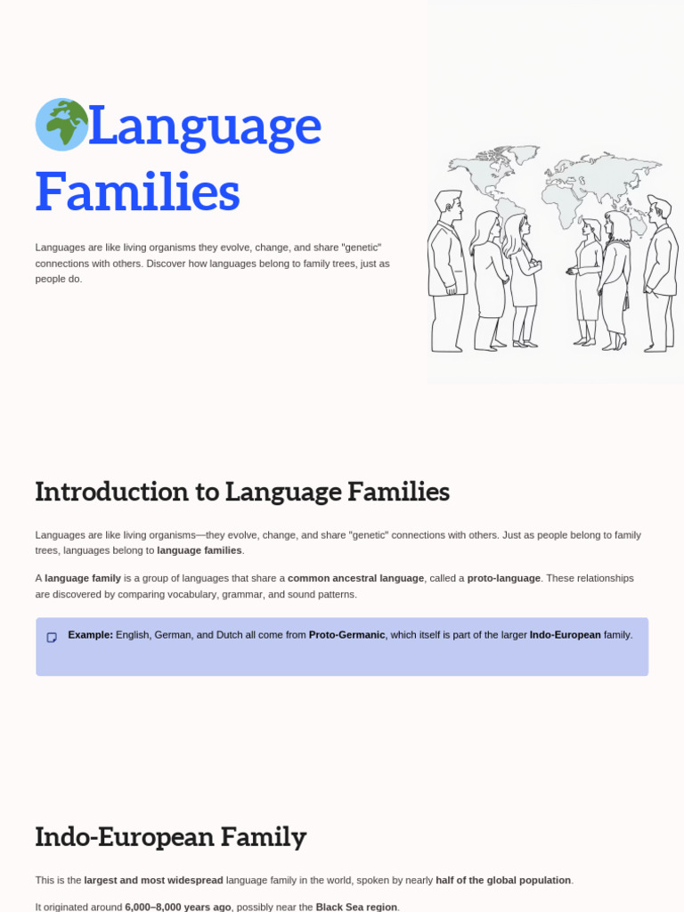 Understanding Language Families and Evolution | PDF | Tone (Linguistics ...