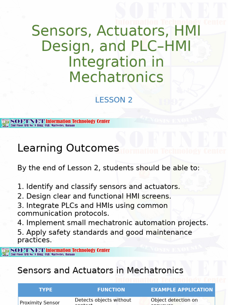 Mechatronics: Sensors, Actuators, HMI Design | PDF | Programmable Logic ...
