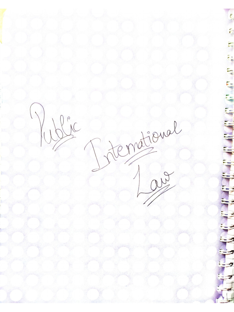 LLB Public International Law Unit 4, 5.6 Notes | PDF