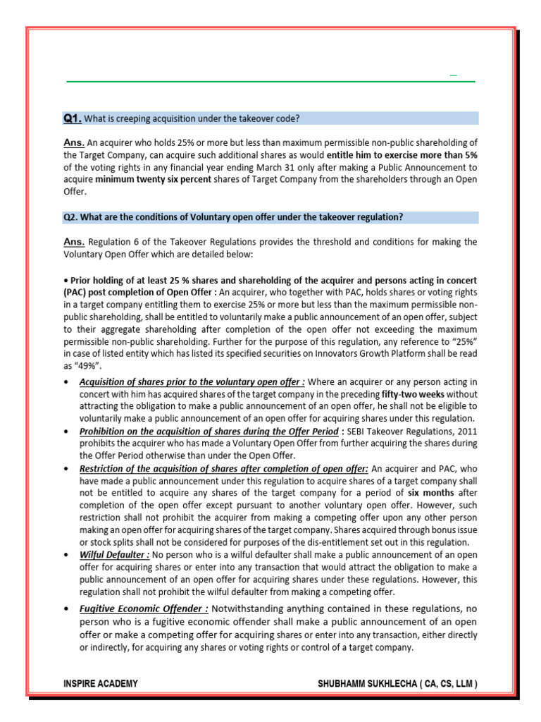 Model Answer Sheet For Gas - 10 | PDF | Takeover | Corporations