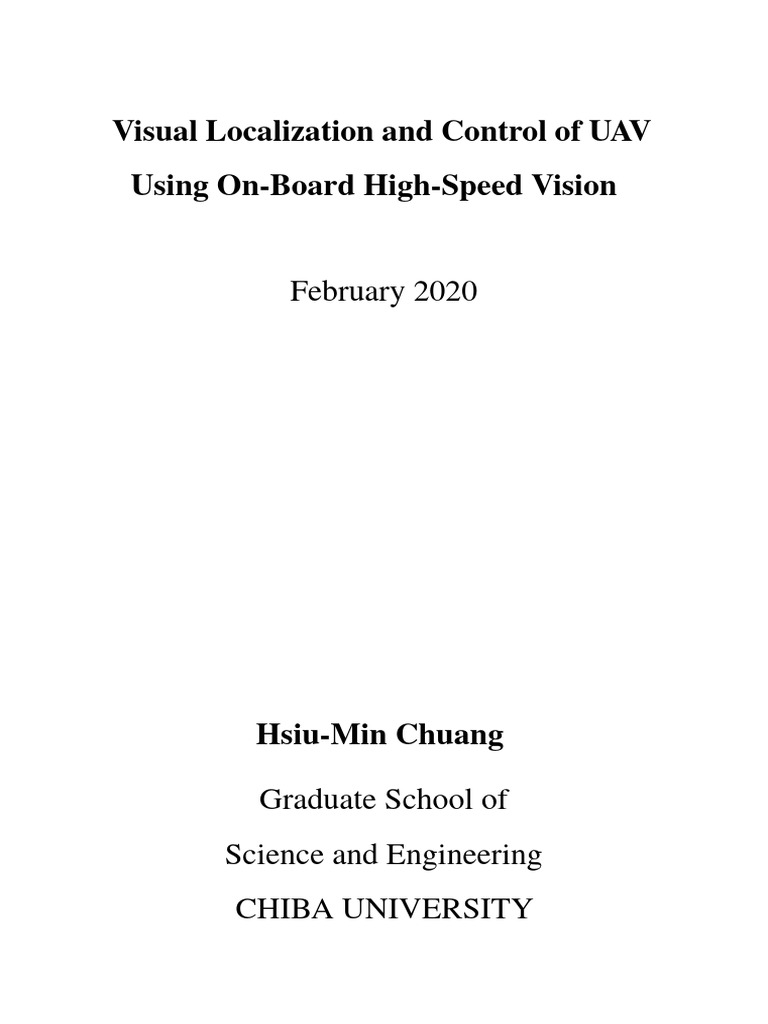 PhDThesis - Visual Localization and Control of UAV Using OnBoard ...