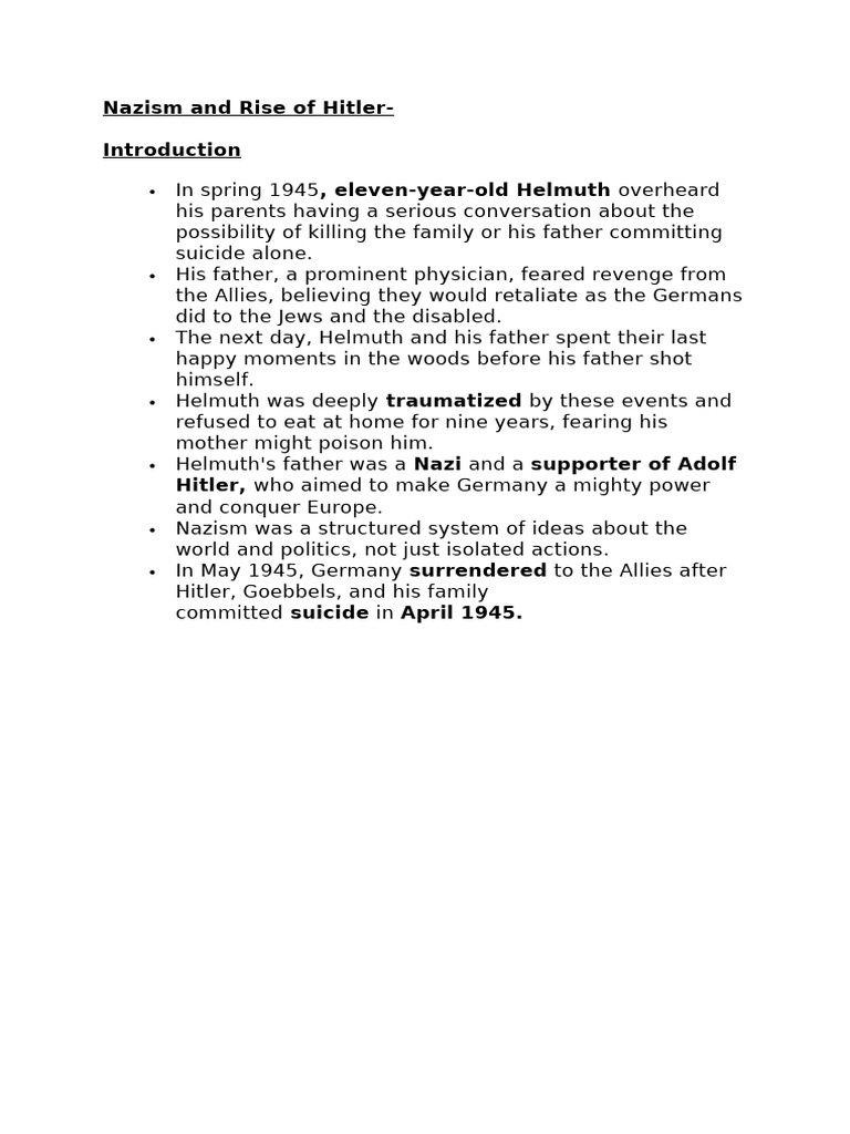 Causes of Nazism's Rise in Germany | PDF | Nazi Germany | Weimar Republic