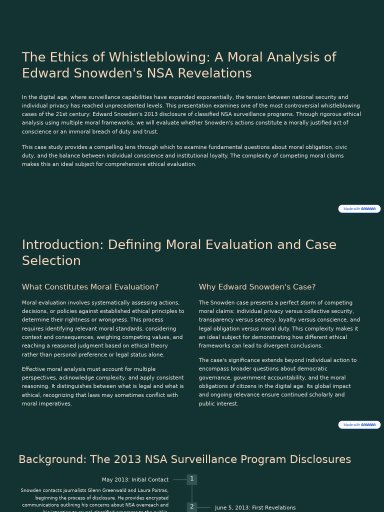 The Ethics of Whistleblowing A Moral Analysis of Edward Snowdens NSA ...