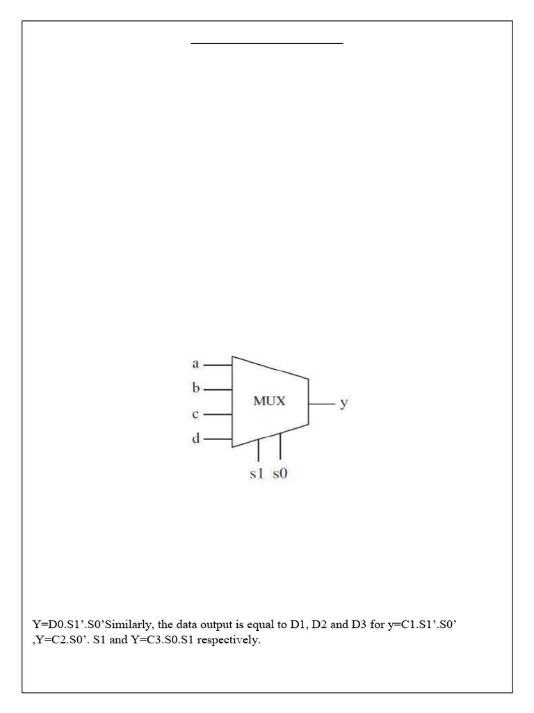 4x1 and 8x1 Multiplexer Implementation | PDF | Digital Technology ...