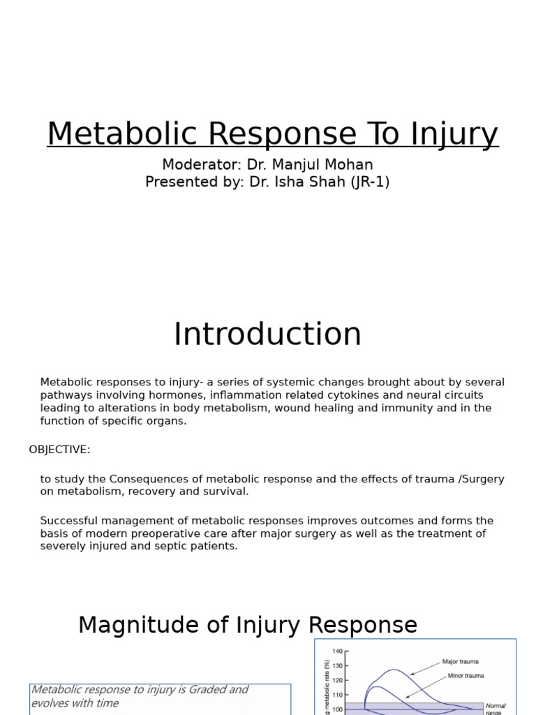 Metabolic Response to Injury Overview | PDF | Inflammation | Sepsis