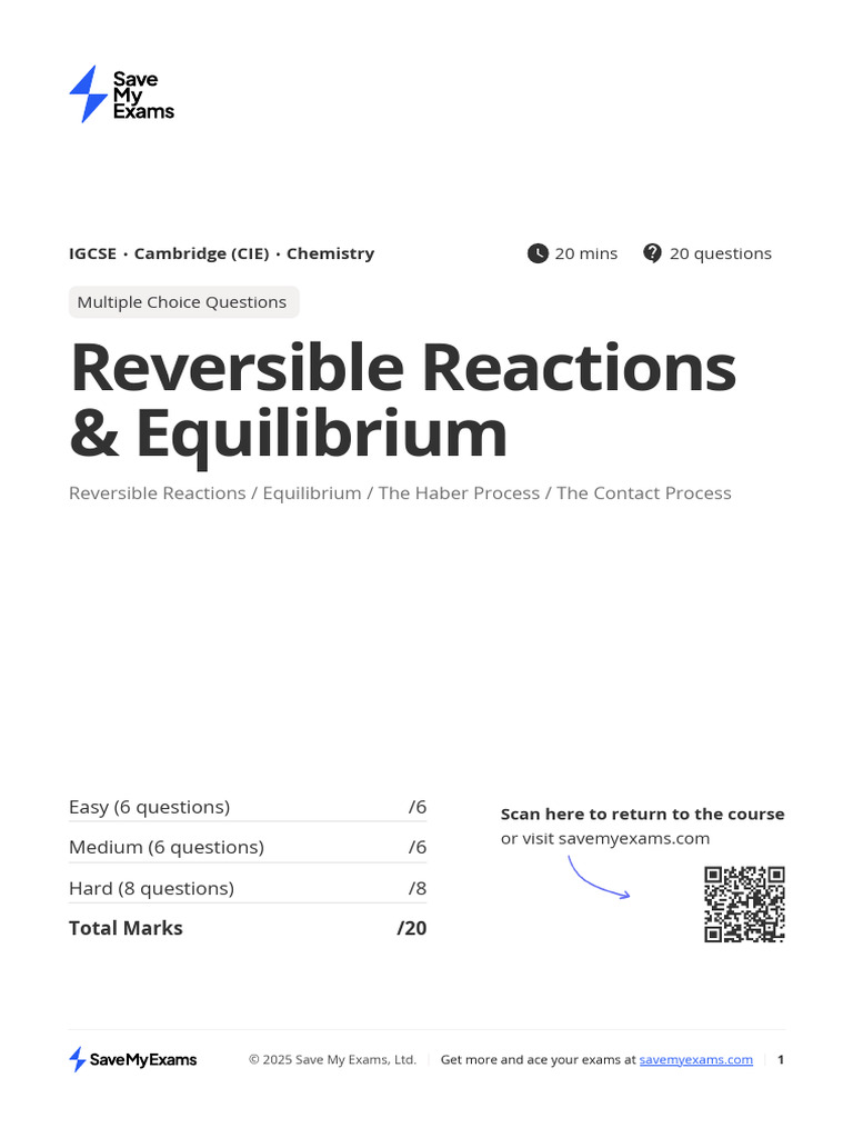6 2 Reversible Reactions and Equilibrium SqkCcX8TcCD8qqPC 2 | PDF ...