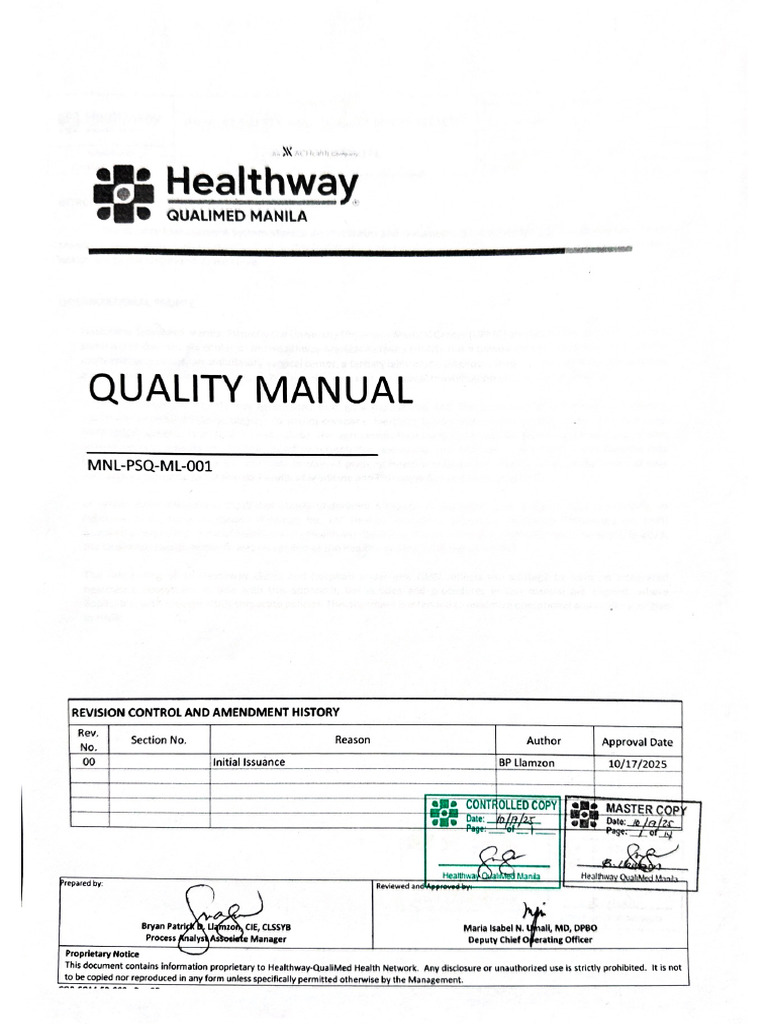Quality Manual | PDF