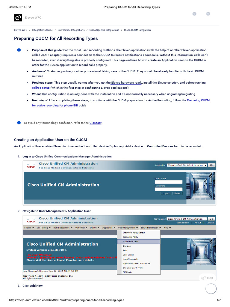 Preparing CUCM For All Recording Types | PDF | Computer Engineering ...