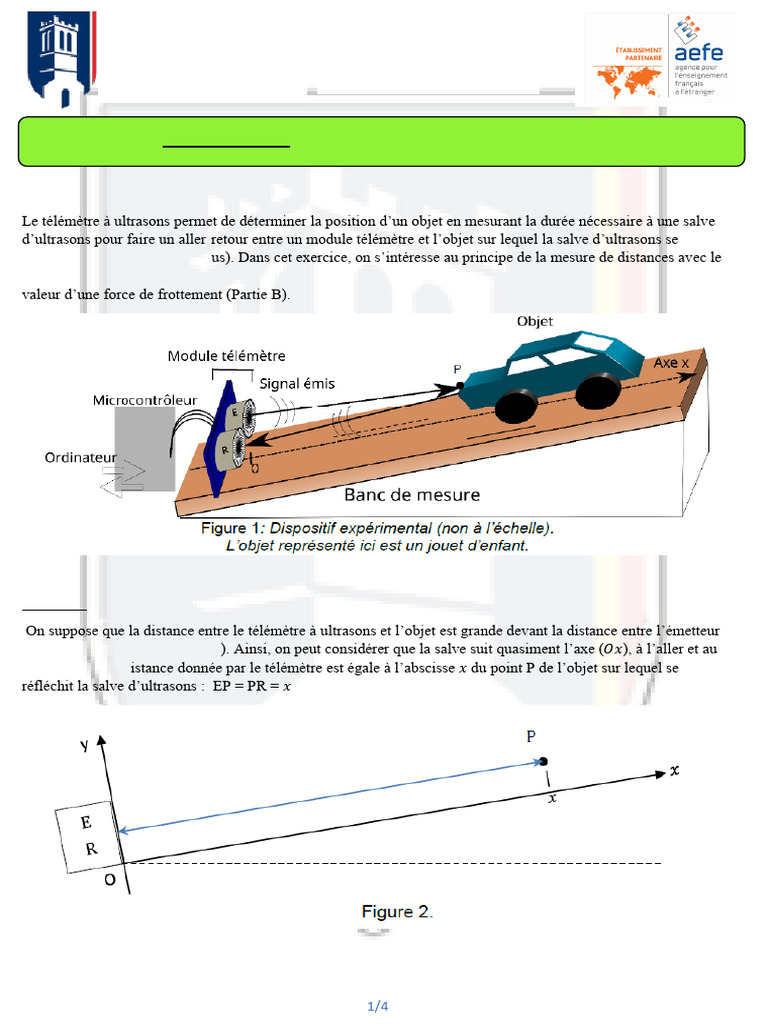 Activité 3-Télémètre Physique Chapitre Lois de Newton Bac Francais ...