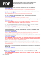 100 True or False Bible Questions | PDF | Jesus | Moses