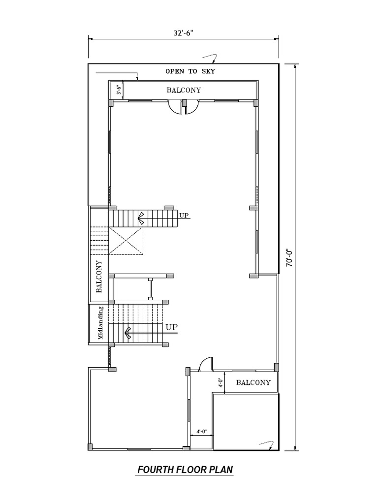 Fourth Floor Plan with Dimensions | PDF