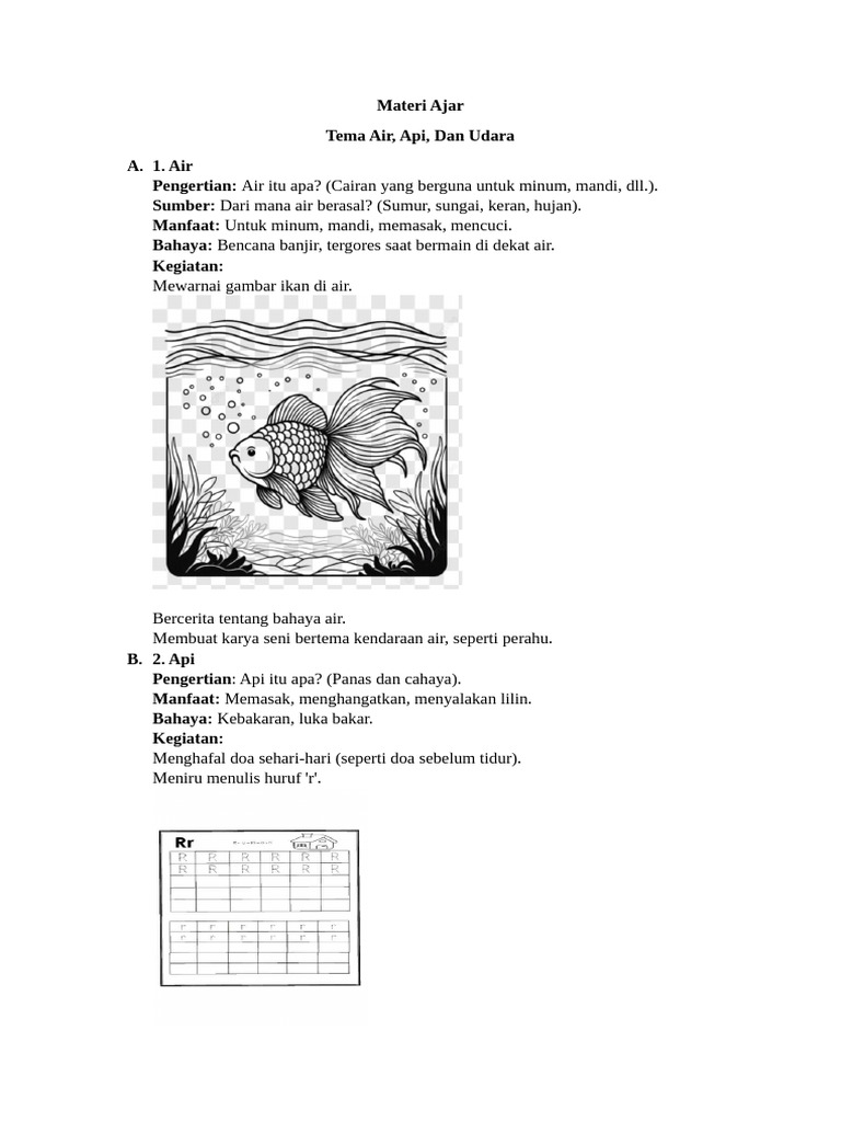 Materi Ajar Air, API Dan Udara | PDF
