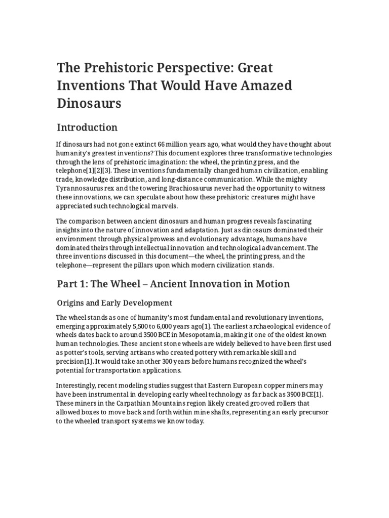 Dinosaur Inventions Chronicle | PDF | Printing Press | Printing