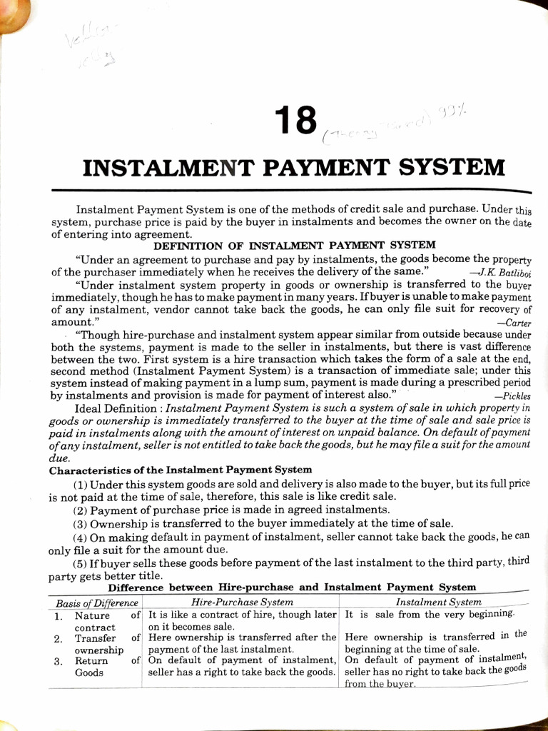 Installment Payment System | PDF