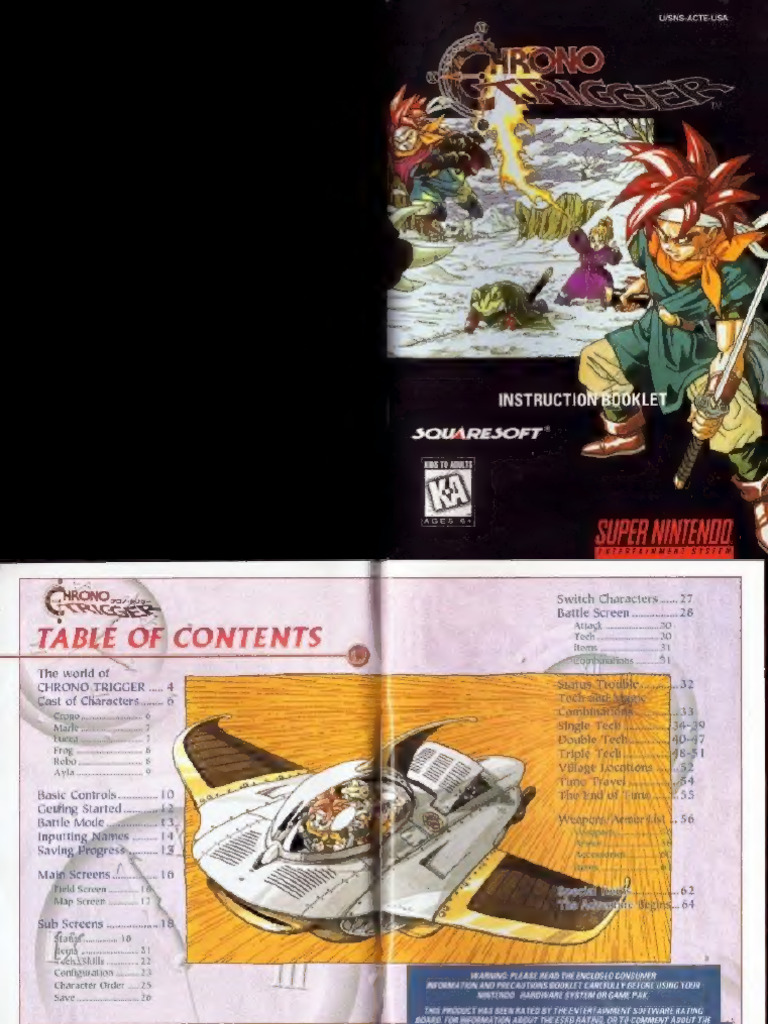 Chrono Trigger Game Guide Overview | PDF | Role Playing Games | Square ...