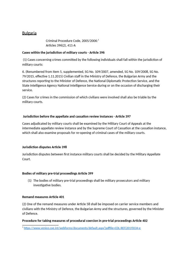 Jurisdiction of Military Courts | PDF | Judiciaries | Government ...