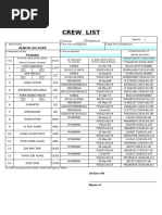 Crew and Passenger List Template | PDF