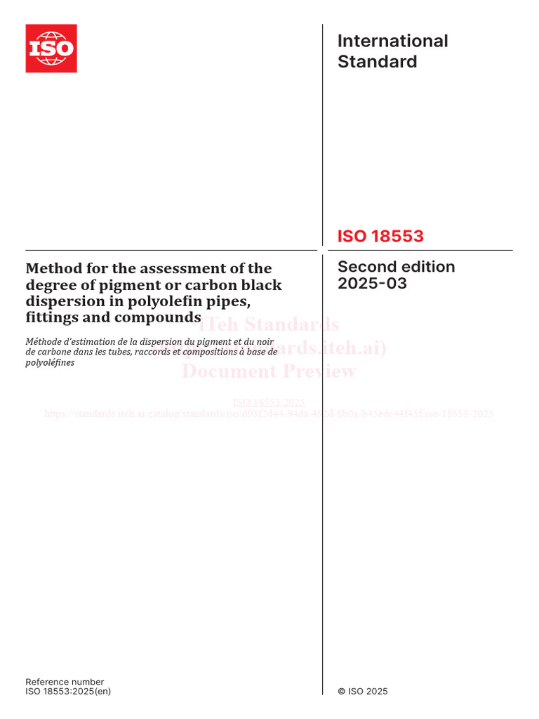 Iso 18553 2025 | PDF | International Organization For Standardization
