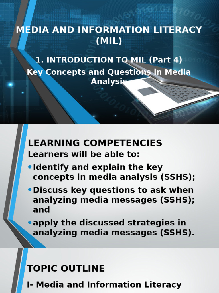 Key Concepts in Media Literacy Analysis | PDF | Attitude (Psychology ...