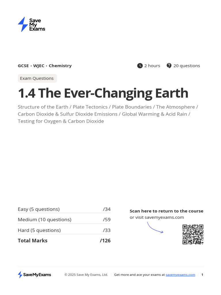 1 4 The Ever Changing Earth Ms | PDF | Plate Tectonics | Climate Change