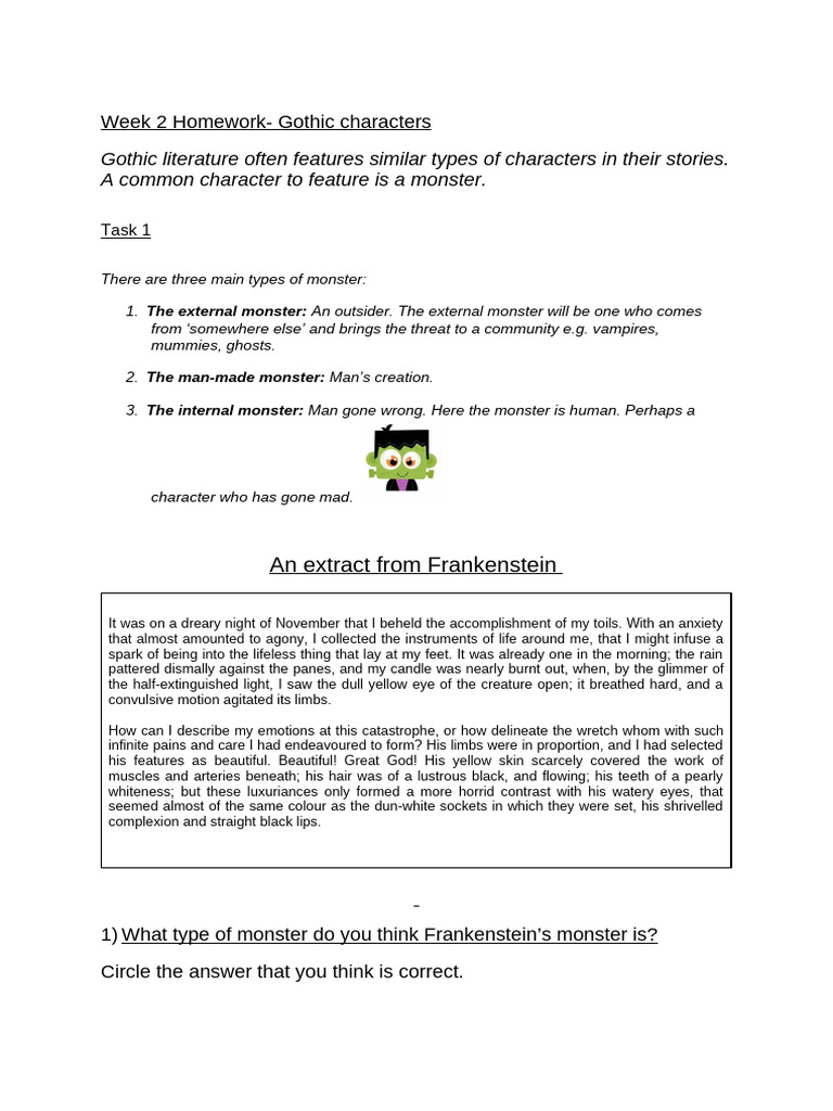 Gothic Literature Often Features Similar Types of Characters in Their ...