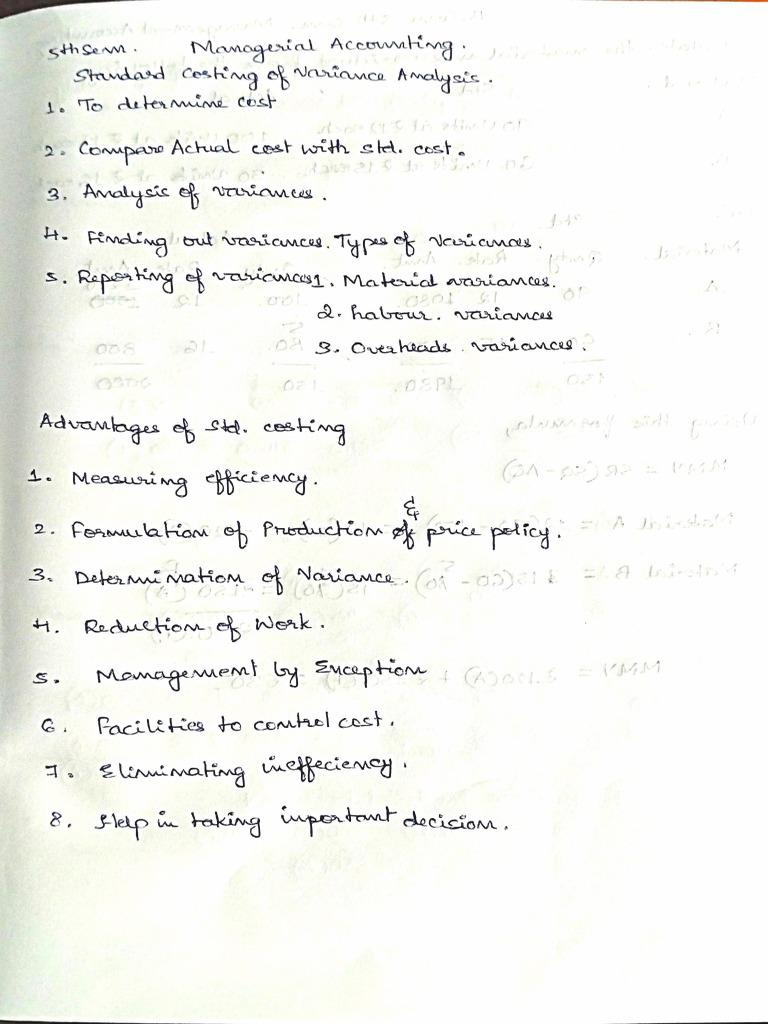 Management Accounting Sec A | PDF