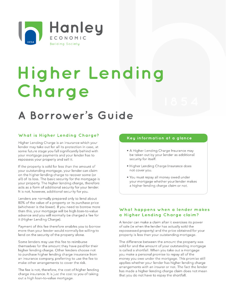 Higher Lending Charge Leaflet (HLC) | PDF