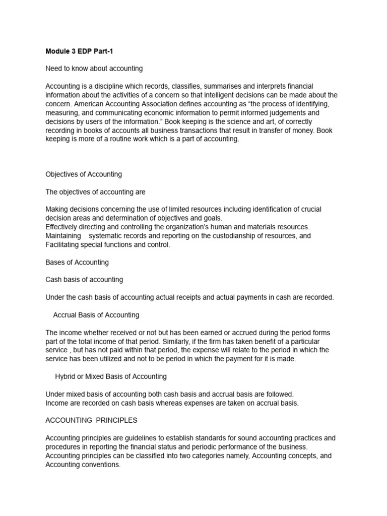 Module 3 EDP Part-1 | PDF | Debits And Credits | Equity (Finance)