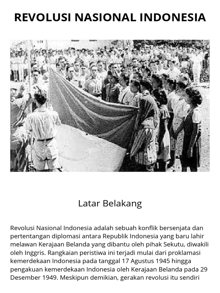Revolusi Nasional Indonesia 1945-1949 | PDF