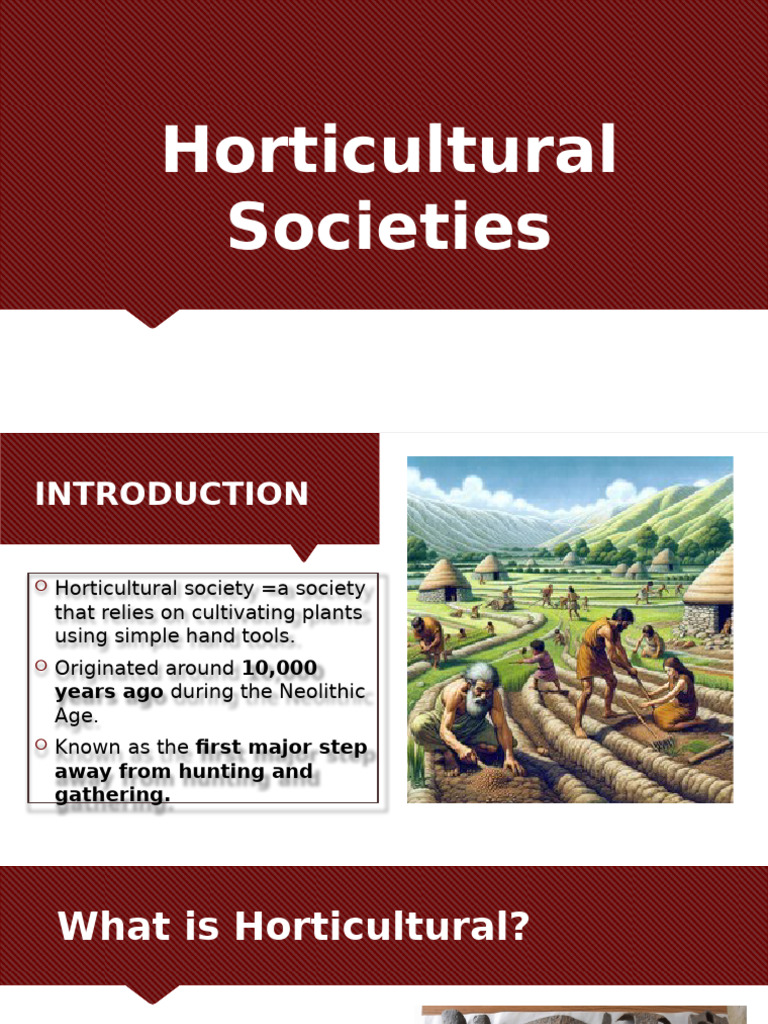 Understanding Horticultural Societies | PDF | Agriculture | Horticulture