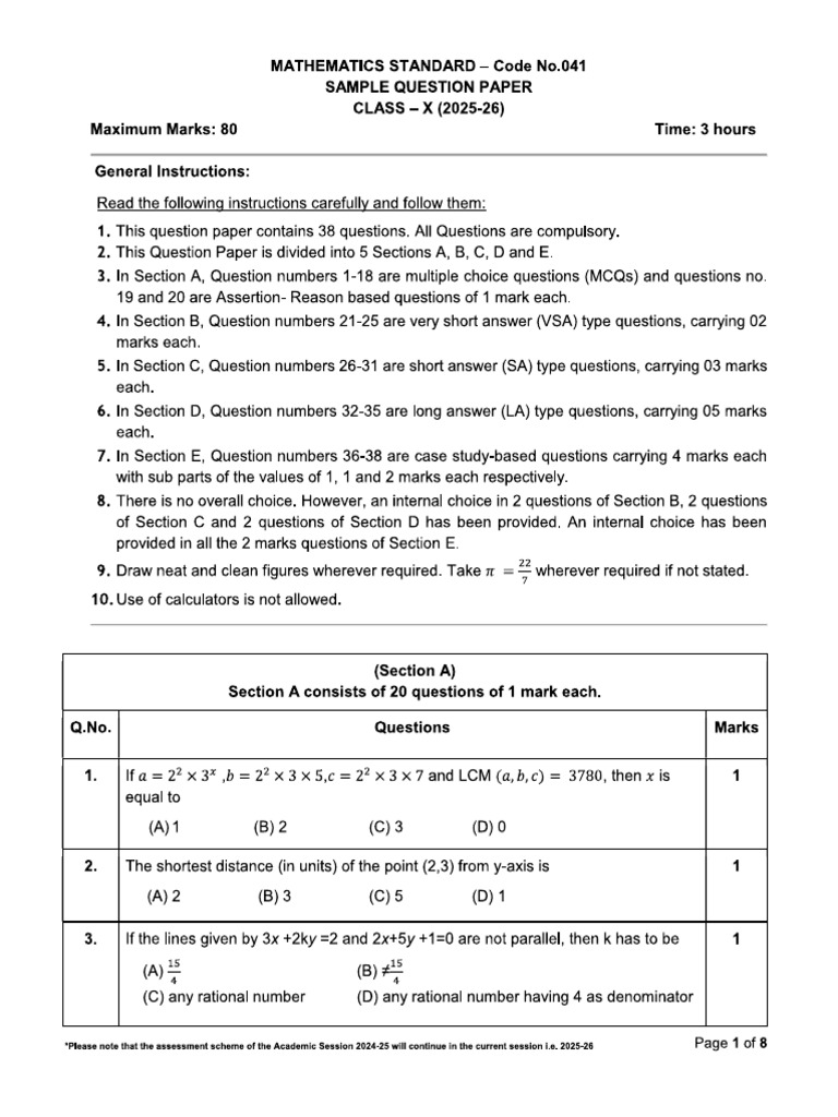 Standard Maths 10 | PDF