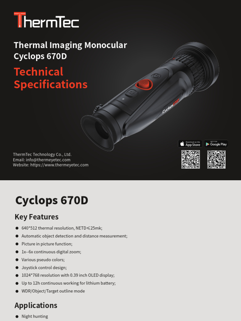 Cyclops 670D Thermal Imaging Monocular | PDF