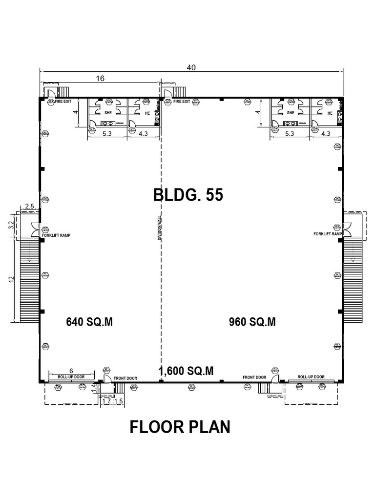 BLDG.55 Floor Plan-1 | PDF